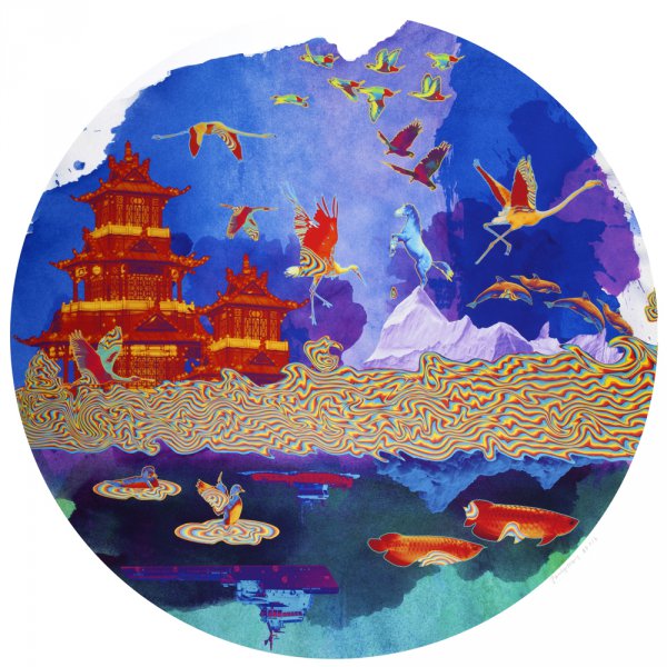 Petrol Rainbow (shanghai Tang Series) by Jacky Tsai | Printed Editions