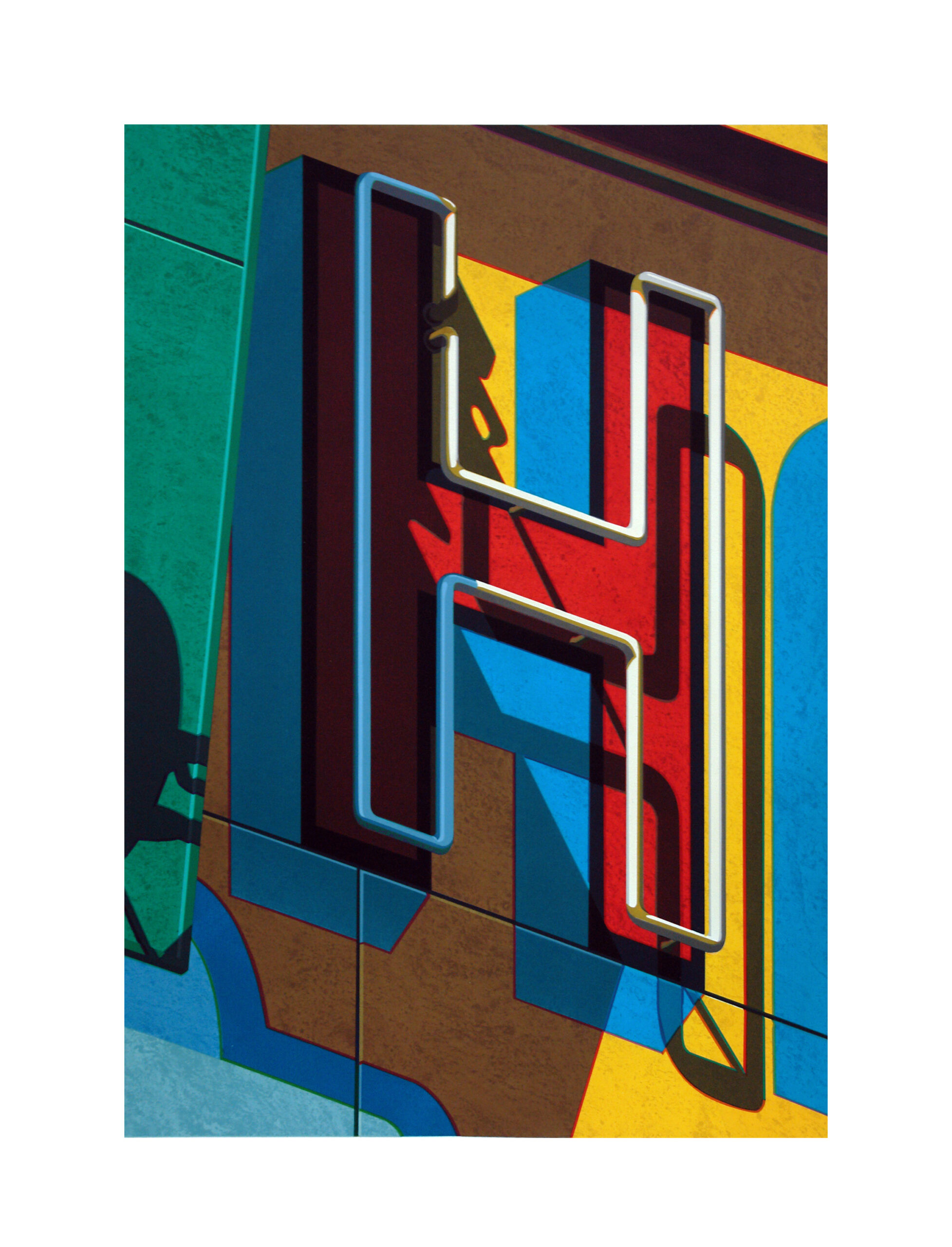 An American Alphabet: H by Robert Cottingham | Printed Editions