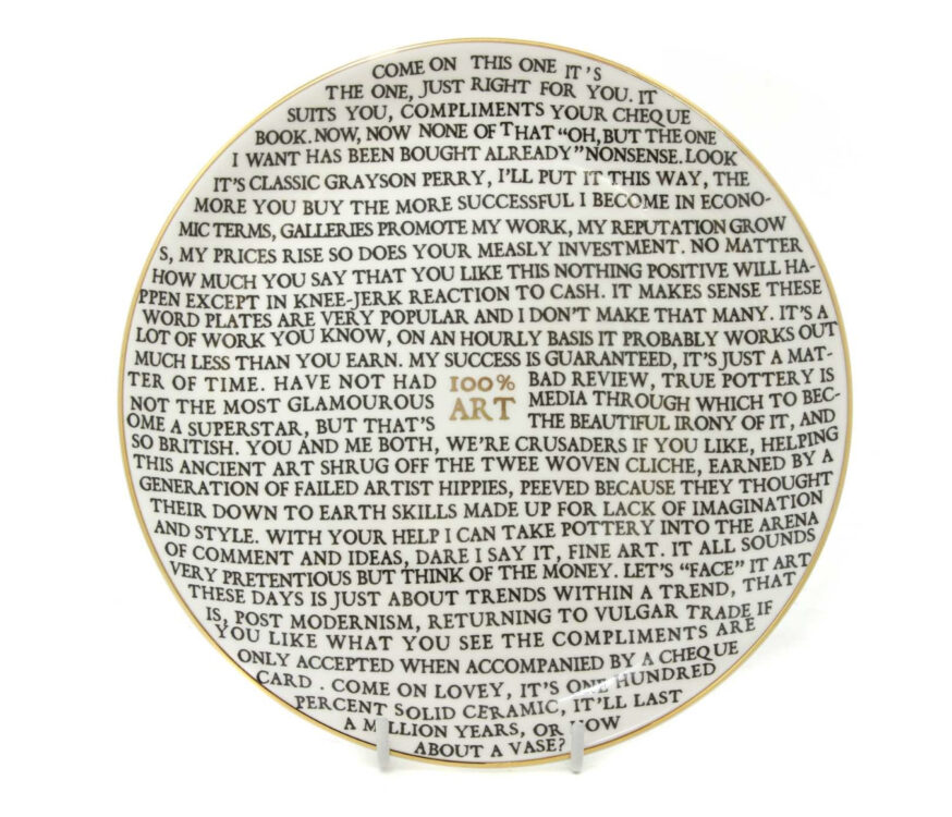 Grayson Perry – 100% Art plate by Grayson Perry RA | Printed Editions