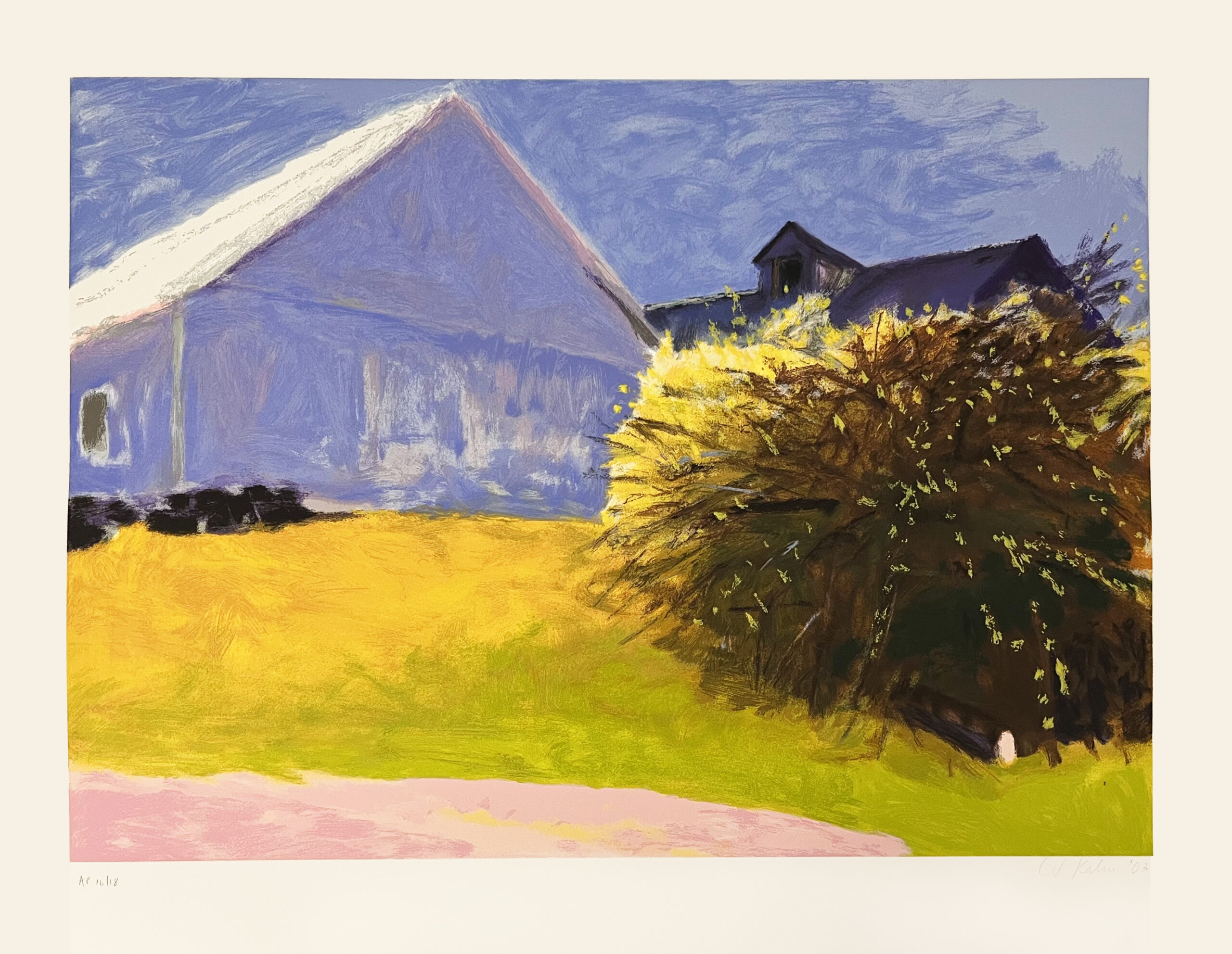 Barn and Forsythia III by Wolf Kahn | Printed Editions