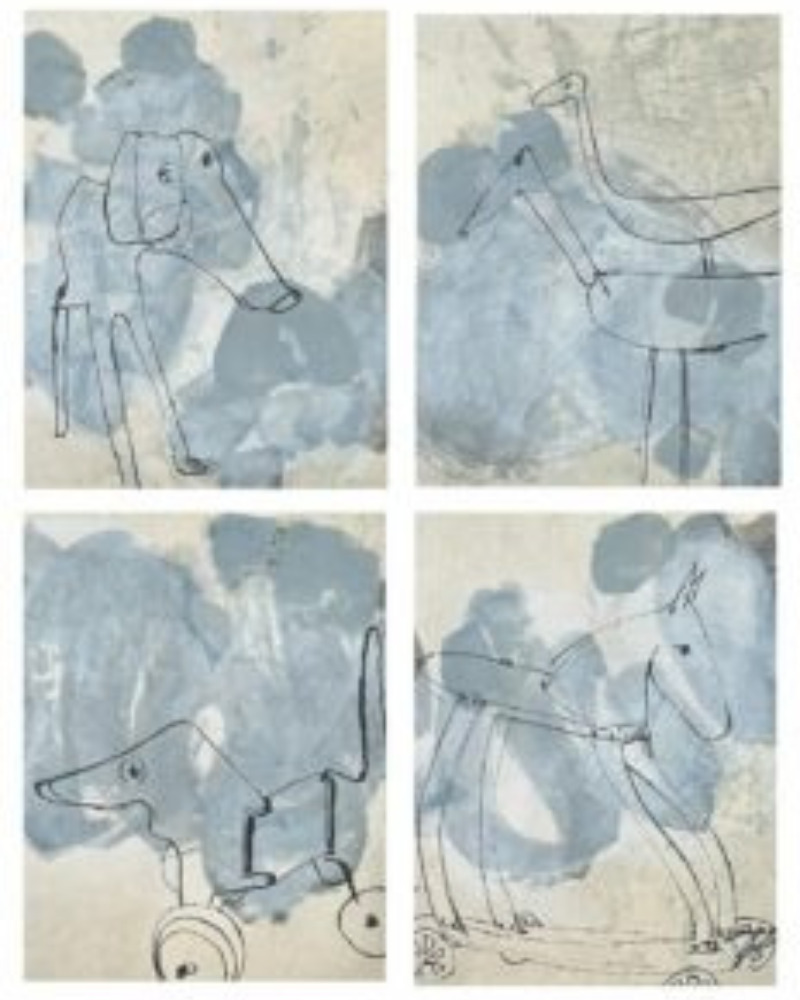 Sliding down the Banister 1-4 by Anna Schuleit Haber | Printed Editions