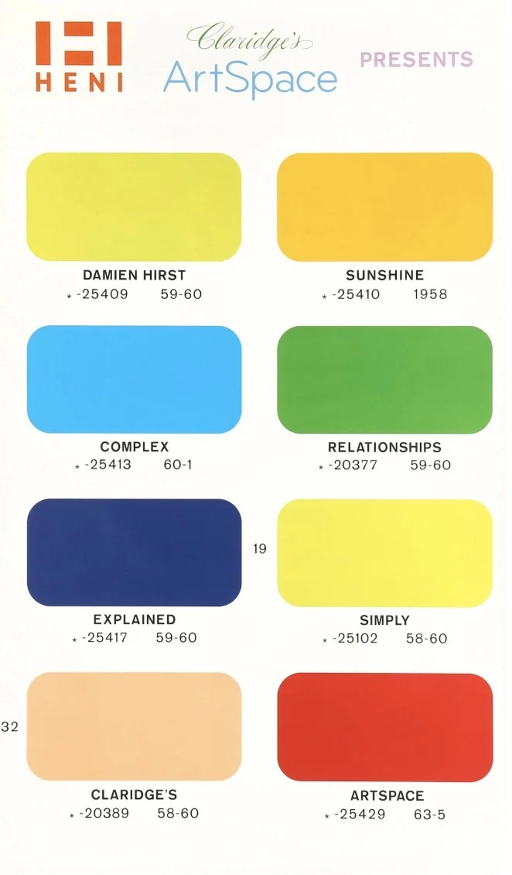 Claridges – Sunshine and Colour Chart by Damien Hirst | Printed Editions