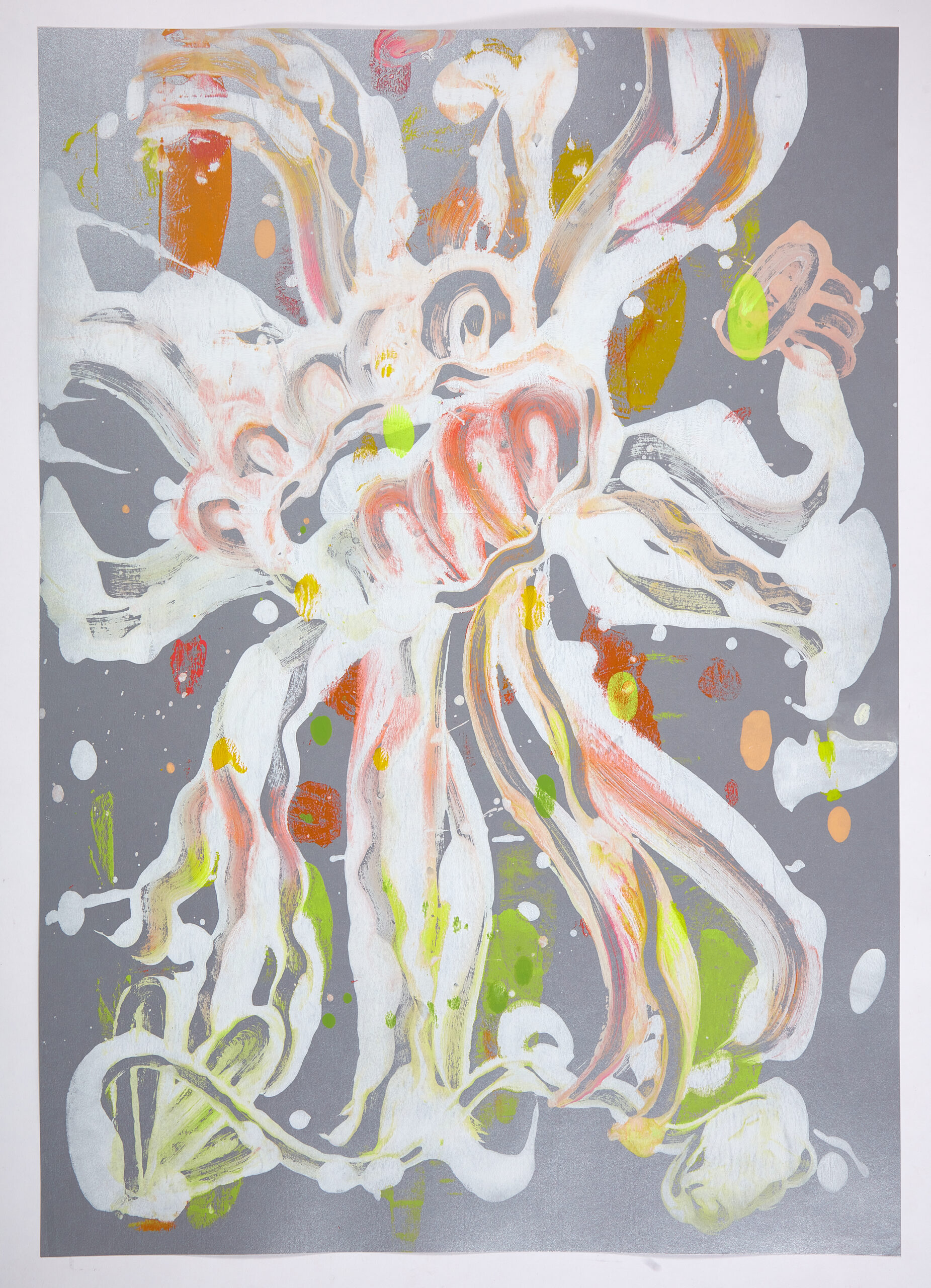 Wallflower Monotype (Rose/Citron/Silver No. 1) by Catherine Howe ...